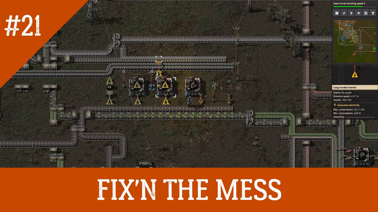 Factorio - Part 21 - Mess Fixing - YouTube