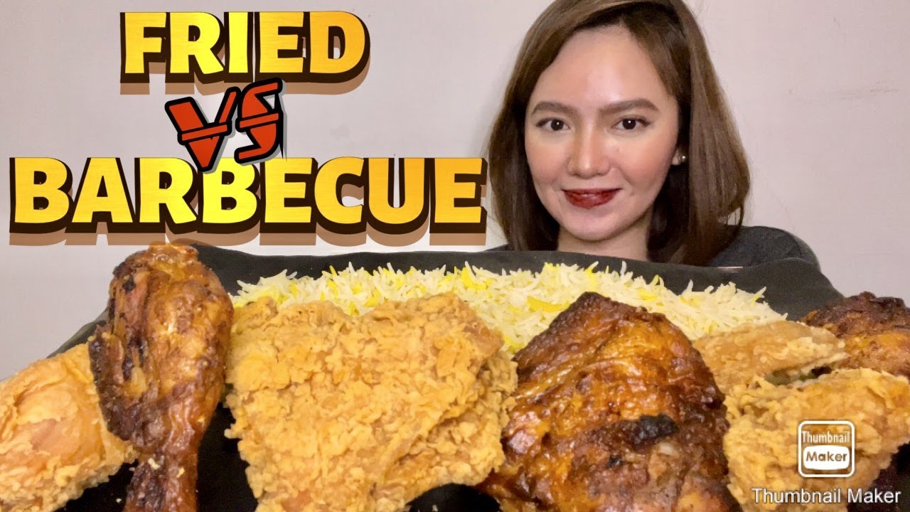 FRIED CHICKEN + CHICKEN BARBECUE + FRIED RICE MUKBANG - YouTube