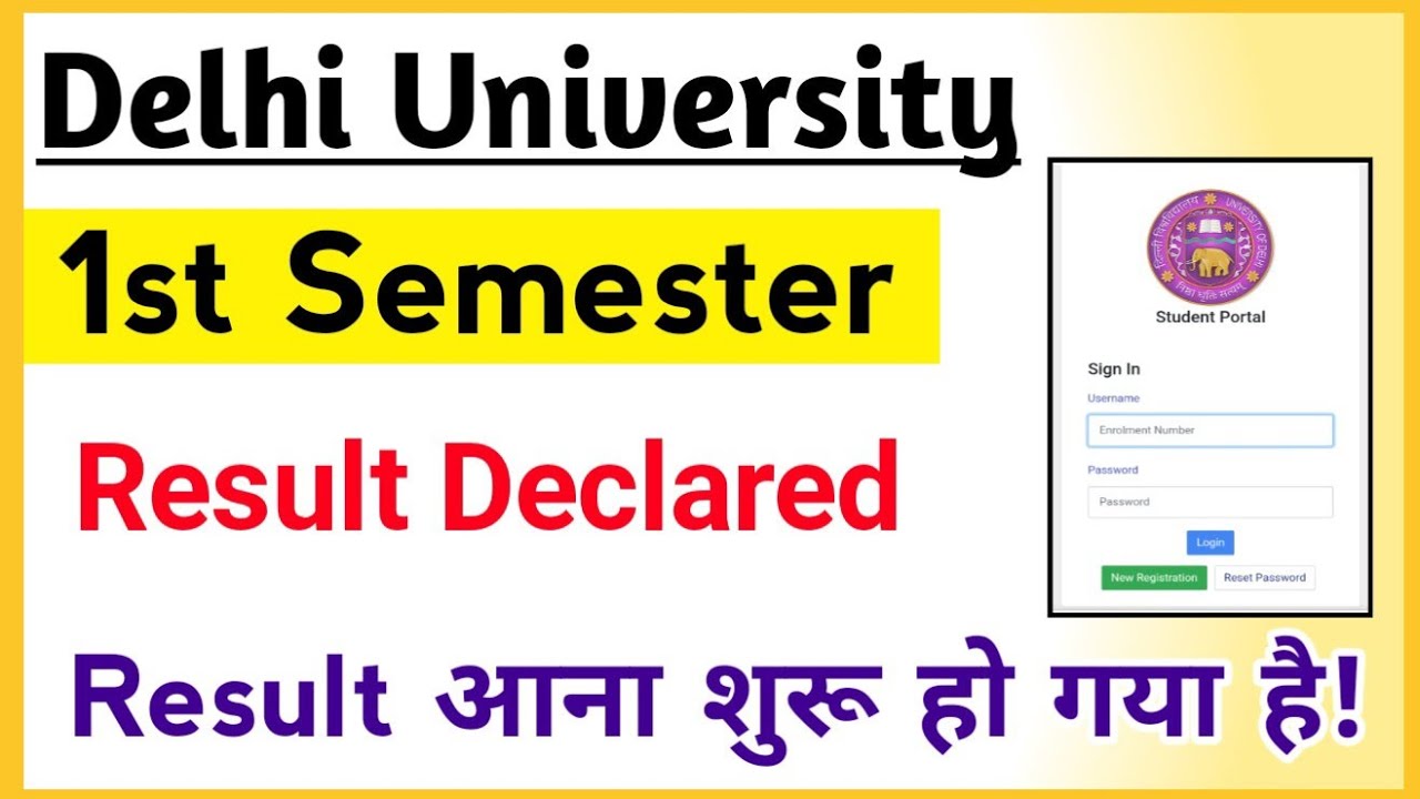 Delhi University First Semester Result Declared 2022 | DU SOL first ...