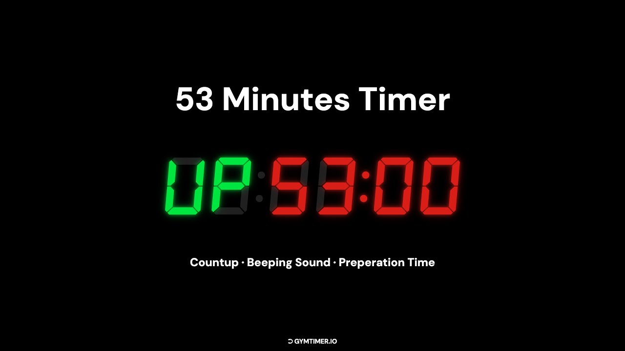 53 Minutes Timer Counting Up for CrossFit/Gym/Training/Fitness [LCD ...