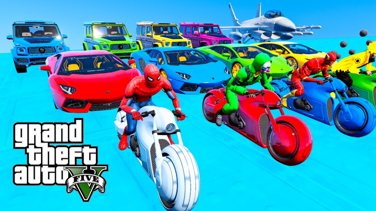 GTA V New Crazy Epic Racing Challenge on Amazing Sport Cars Boats ...