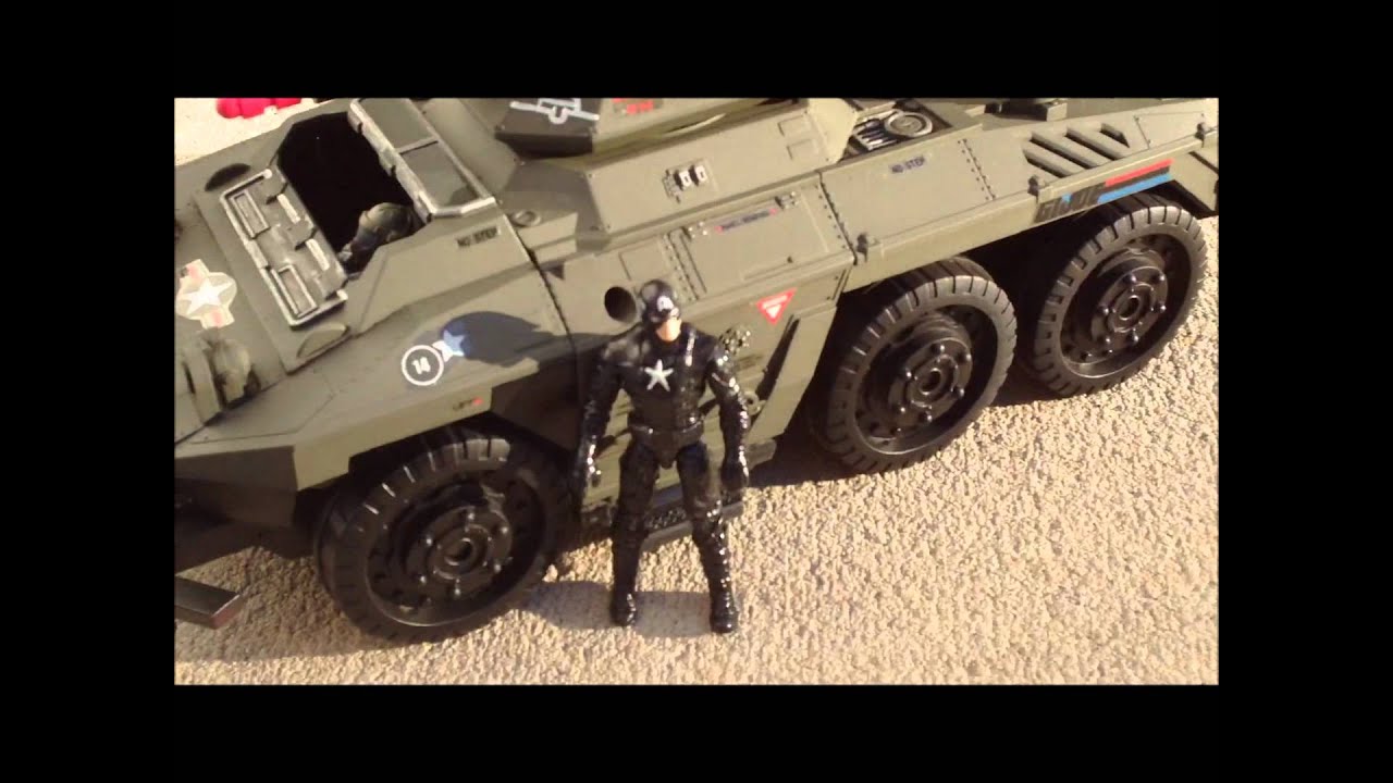 GI JOE S.T.F. STRIKE FIRE TRANSPORT with BLACK OPS CAPTAIN AMERICA ...
