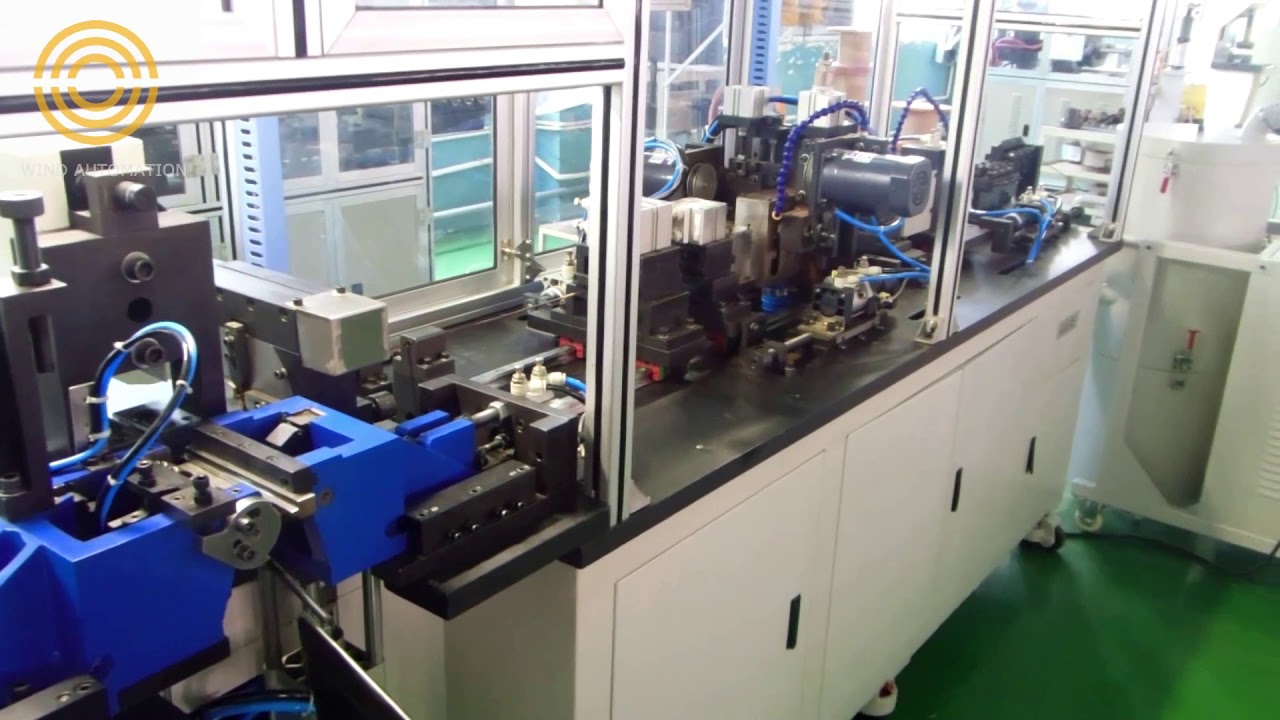 Hair pin forming machine for starter and car motor - YouTube