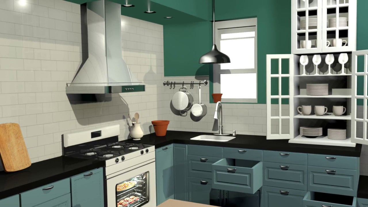 3D Kitchen Model - Maya - YouTube