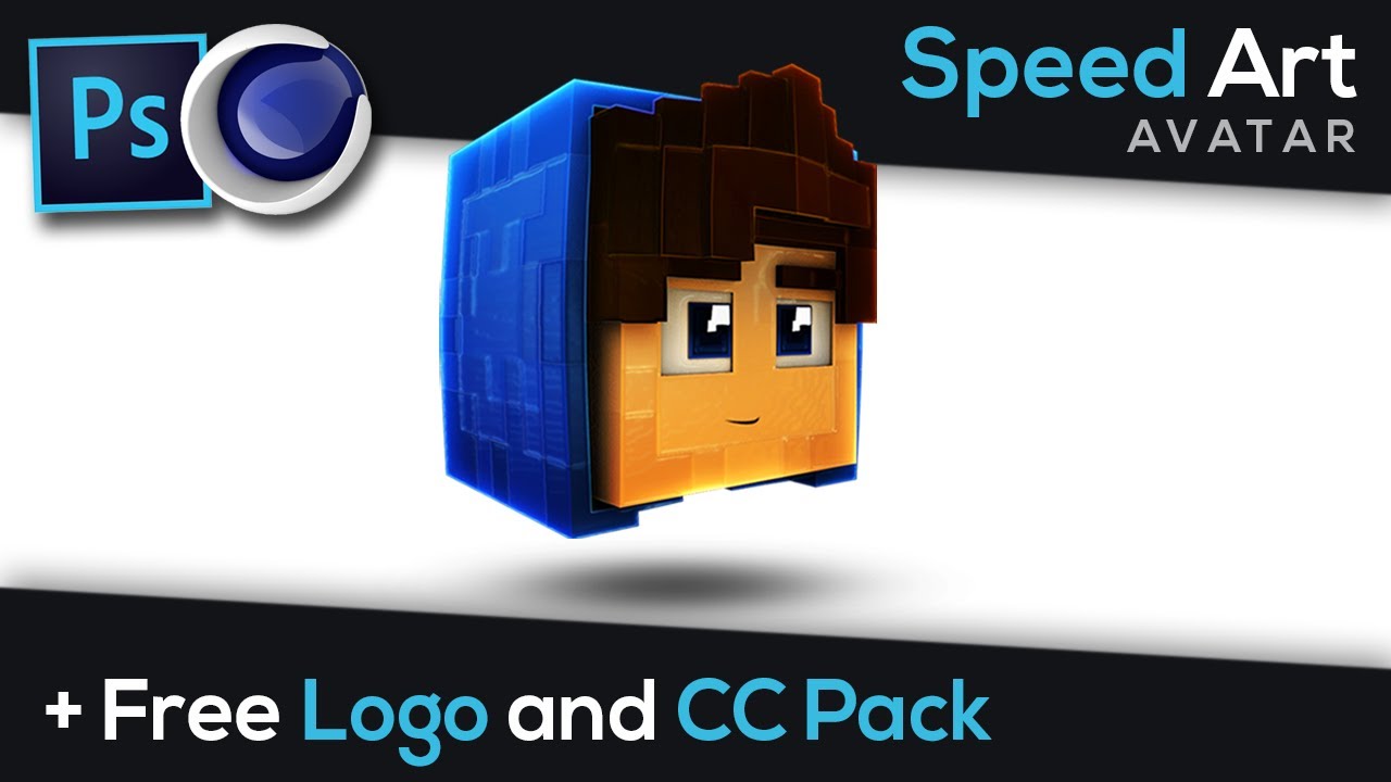 🎨 Floating Head Minecraft Logo (+ PSD) » Minecraft Speed Art [26] - YouTube