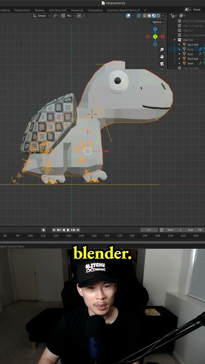 Exploring Dyntopo & Remesh Techniques in Blender Sculpting Mode - 3d game character -3.4 Dino ...