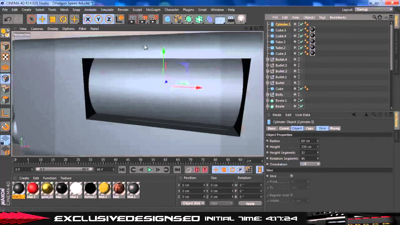 Cinema 4D Tutorial Speed Modeling Pump Action Shotty - YouTube