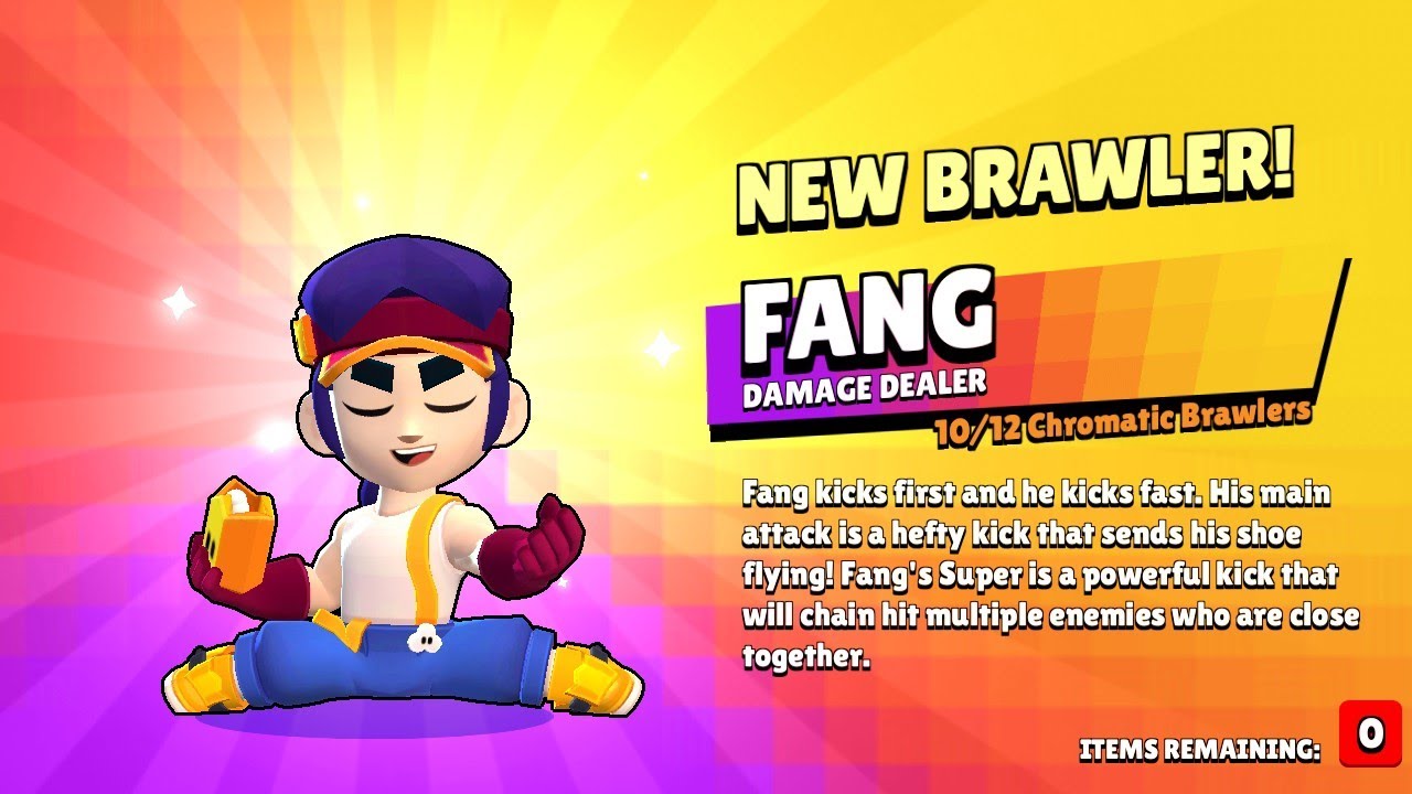First gameplay with my new Brawler 'FANG' in brawl stars || Shreyank ...