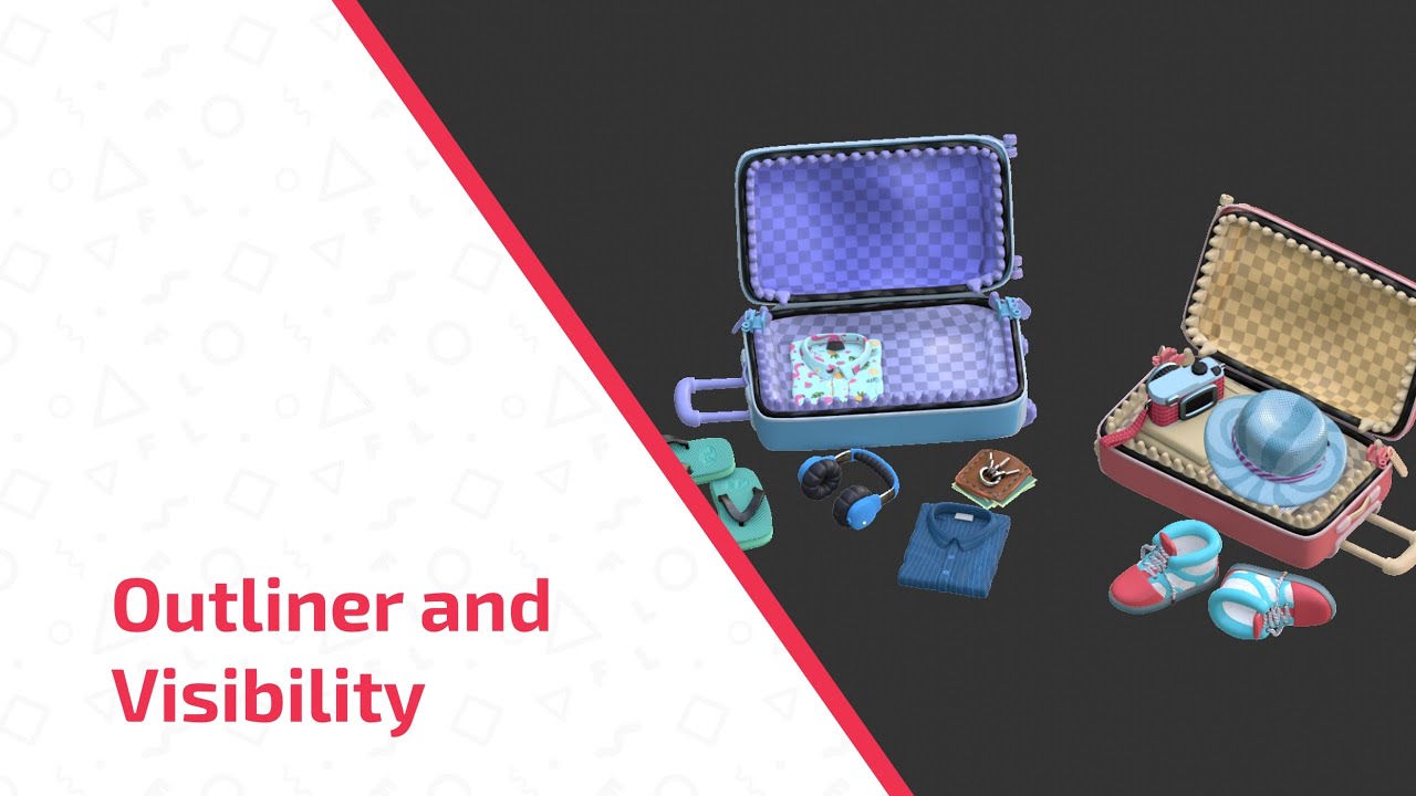 Blender Starter Kit Course - Outliner and Visibility - YouTube