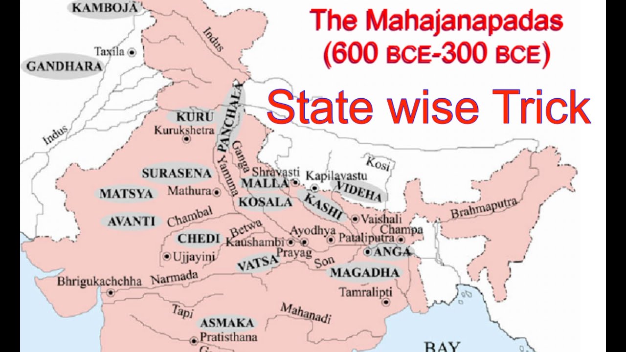 Trick All 16 Mahajanpadas State wise| Ancient history made easy - YouTube