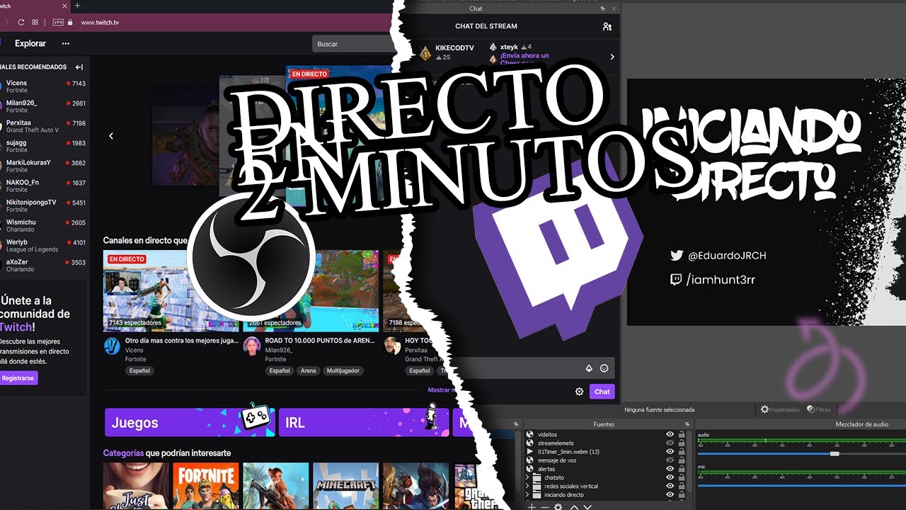 hacer DIRECTOS en TWITCH en menos de 2 minutos - YouTube