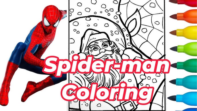 spiderman christmas coloring pages free
