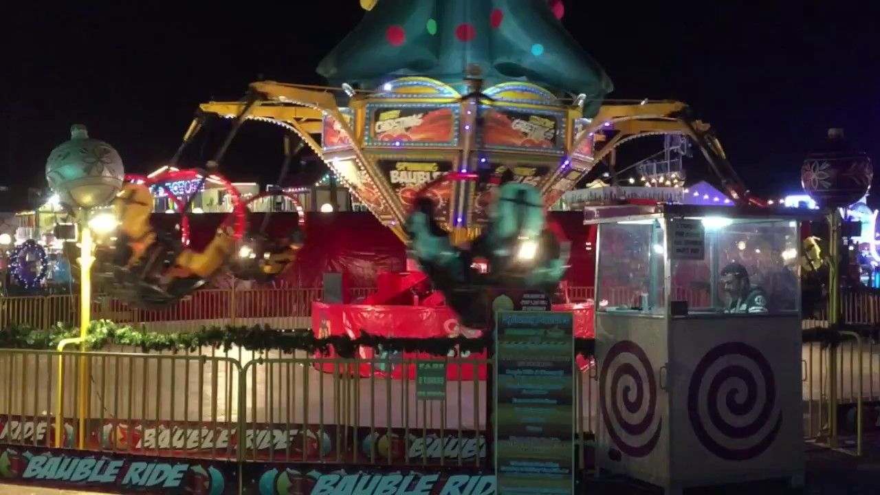 Spinning Bauble ride Winter Wonderland Hyde Park London - YouTube