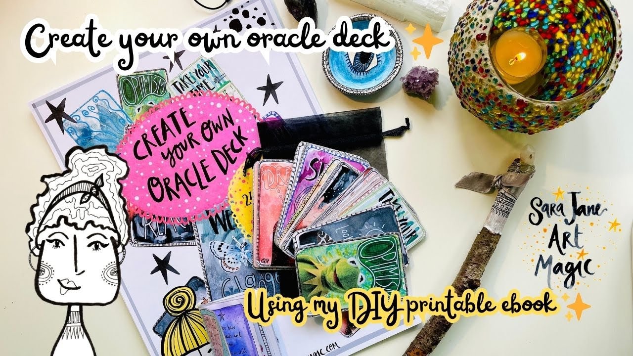 DIY Handmade Oracle deck #artmagic #cardoftheday #oraclecards - YouTube