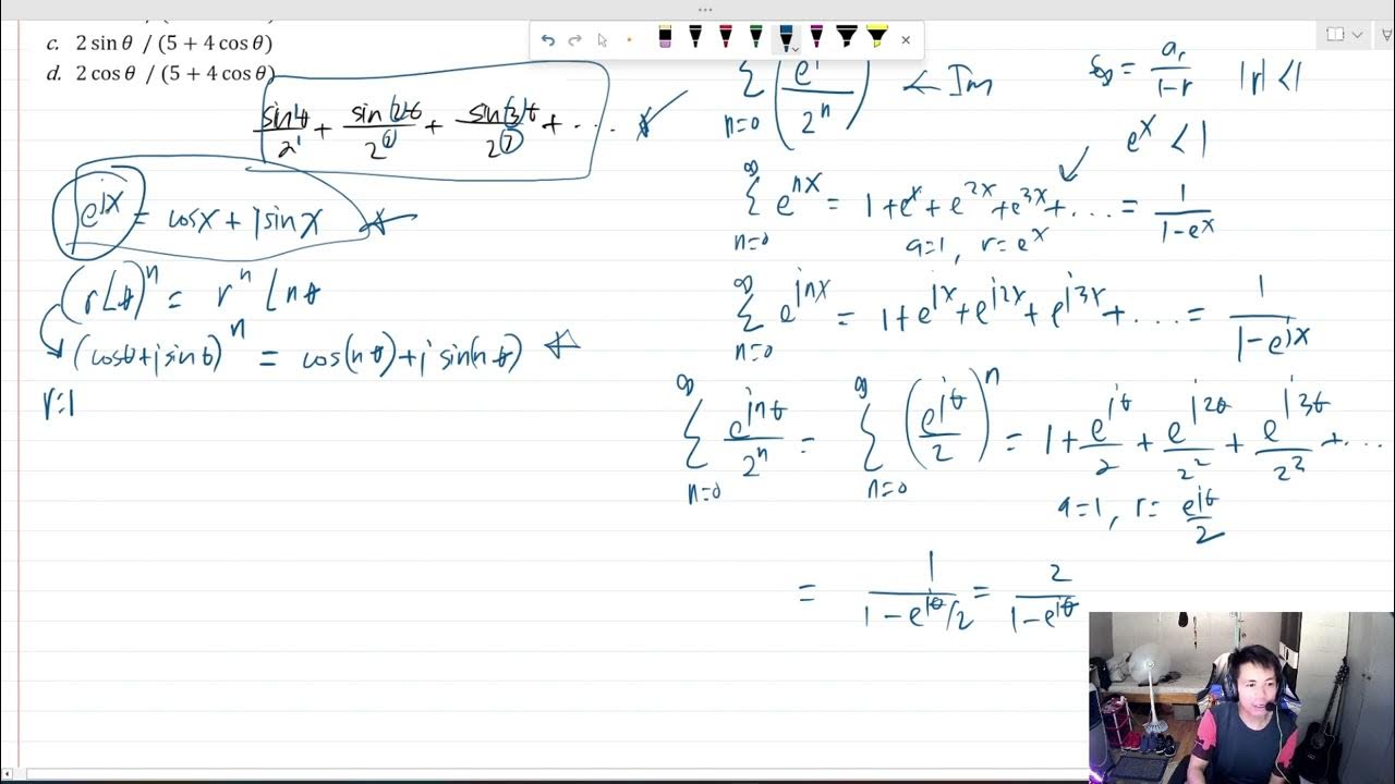 Simplifying the infinite sum of sines. - YouTube