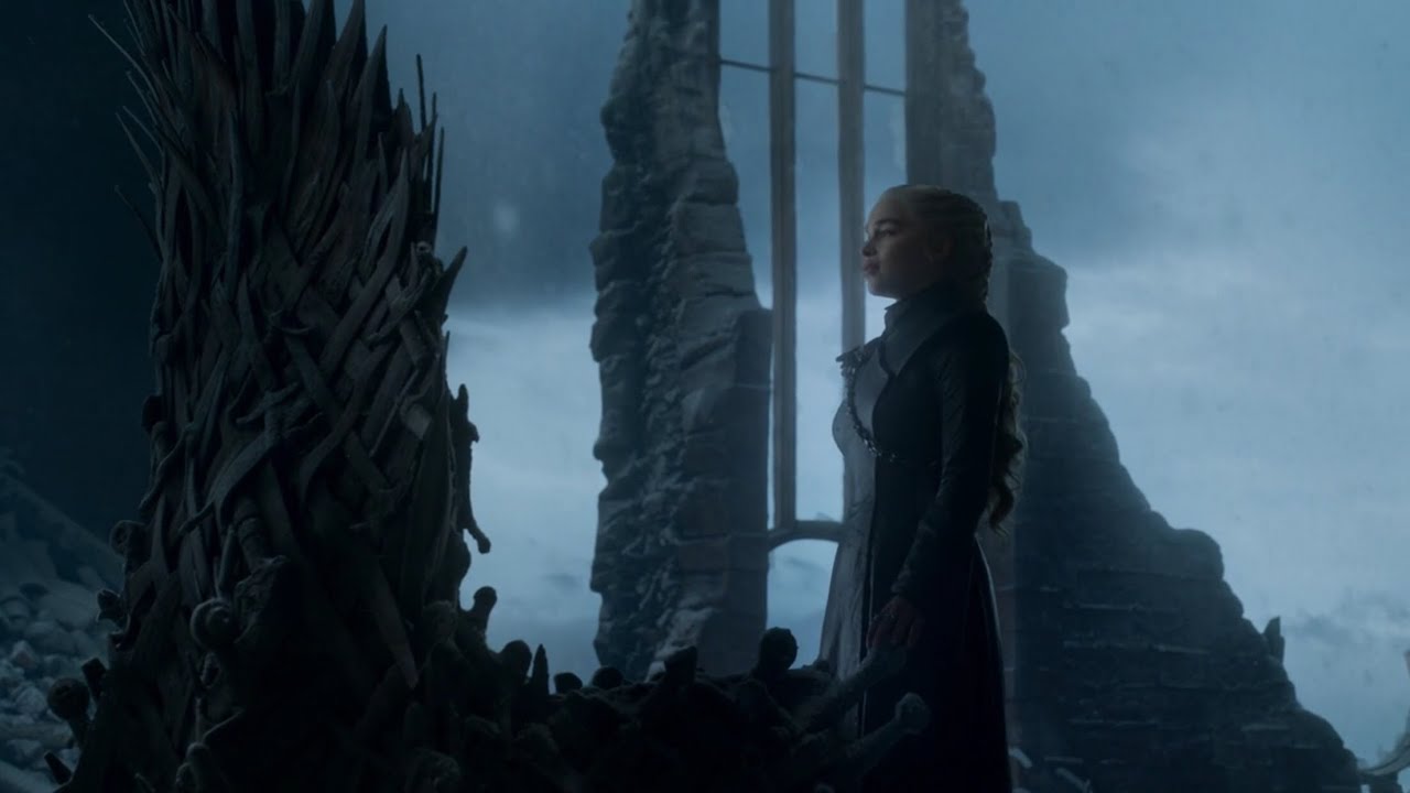 Queen Daenerys Touches The Iron Throne But Jon Snow Walks In - Game Of ...