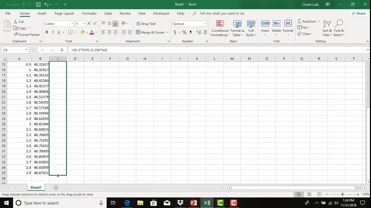 11B Euler Example 1 in Excel - YouTube