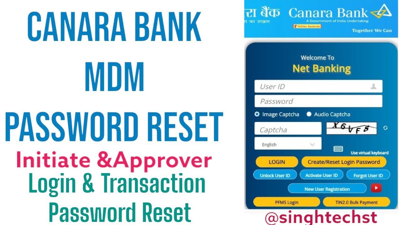 EPA Canara Bank Mdm password reset | How to change Mdm Canara Bank ...