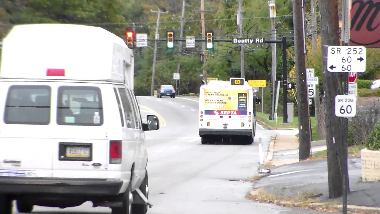 SEPTA BUS: NEW FLYER D40LF 5822 ON ROUTE: 110 - YouTube