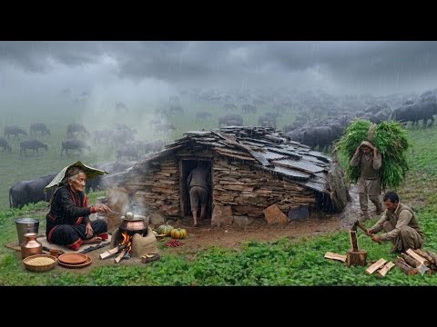 Real Nepali Mountain Village Life During the Rain | All Season Compilation Video | Rural Life Nepal