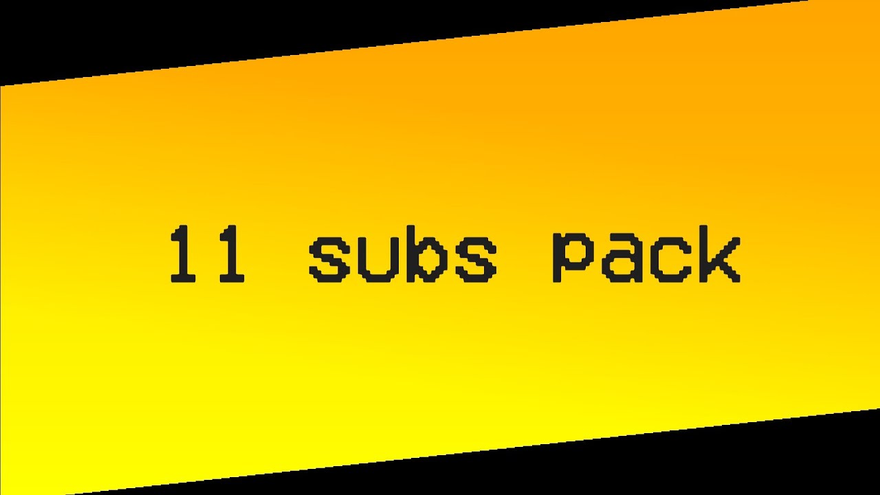 11 subs pack (Sticknodes Pro) - YouTube