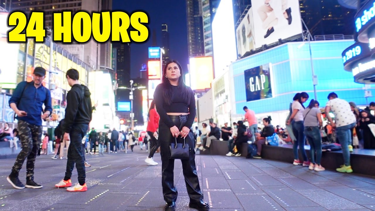 Alone in NEW YORK for 24 HOURS!! - YouTube