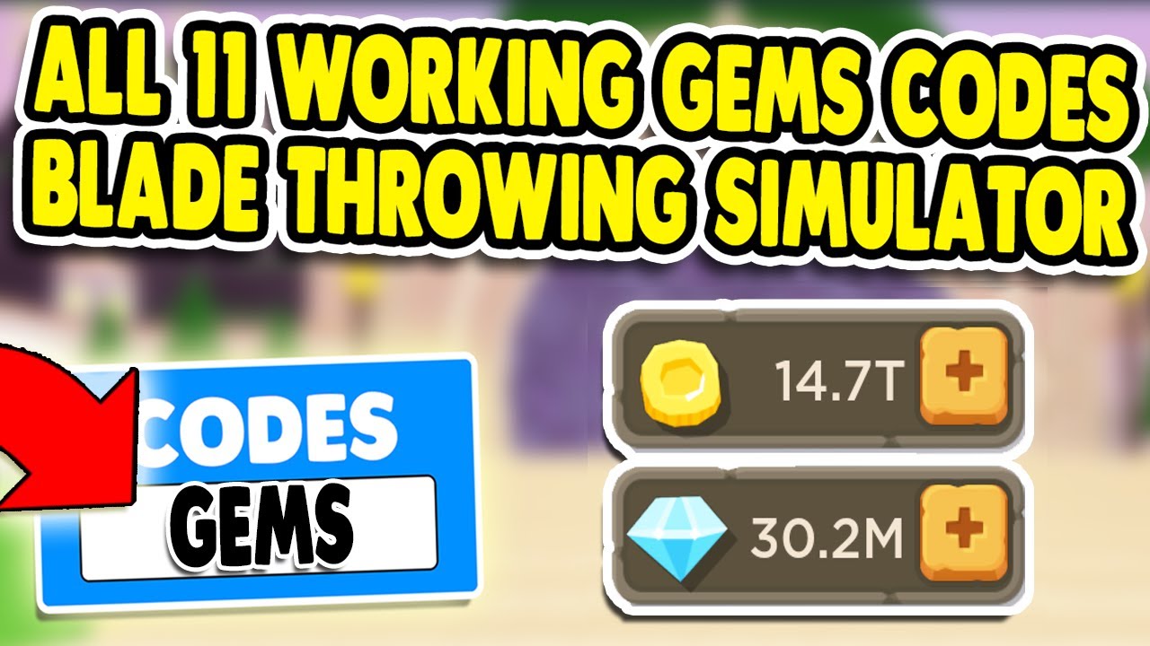 🗡ALL 11 WORKING🗡NEW CODES FOR GEMS IN ROBLOX BLADE THROWING SIMULATOR - YouTube