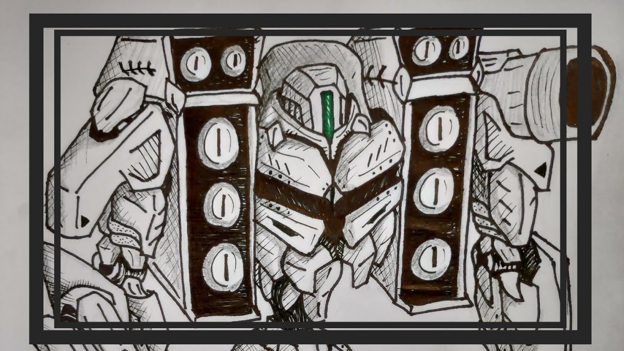 HOW TO DRAW GIANT ROBOTS || TIMELAPSE OF HOW TO DRAW GIANT ROBOTS ...