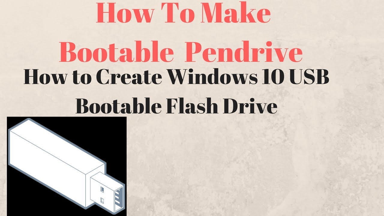 How To Make Bootable USB Flash Drive/ Make bootable Pendrive - YouTube