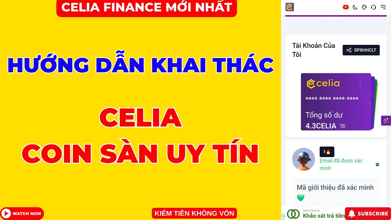 Celia Mới Nhất - Hướng Dẫn Khai Thác Celia Coin Sàn Uy Tín - YouTube