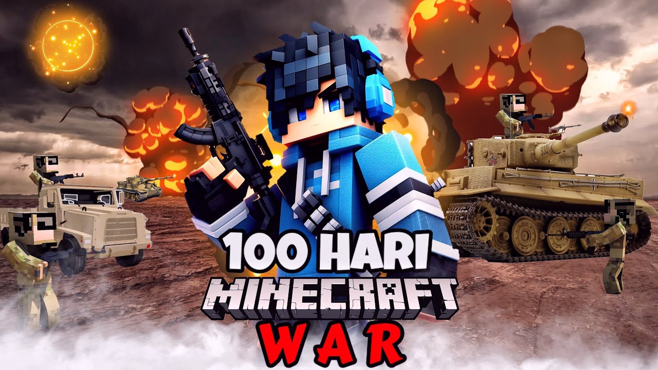 100 Hari Minecraft WAR - YouTube