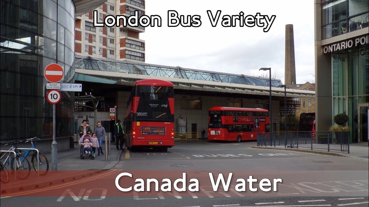 London Bus Variety Canada Water Bus Station 29/3/2018 - YouTube