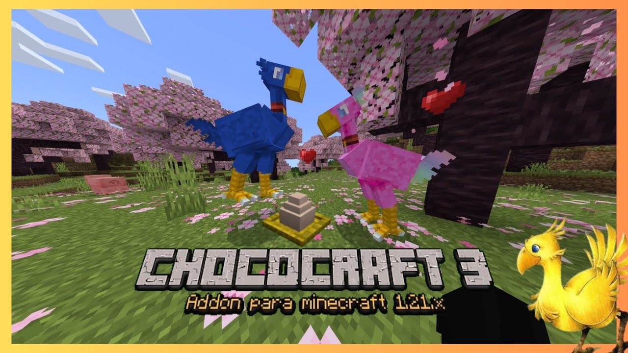 CHOCOCRAFT ADDON - CHOCOBOS EN MINECRAFT 1.21.81 - YouTube