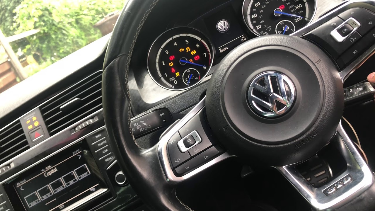 MK7 GOLF GTD fitted with Golf R Instrument Cluster - YouTube