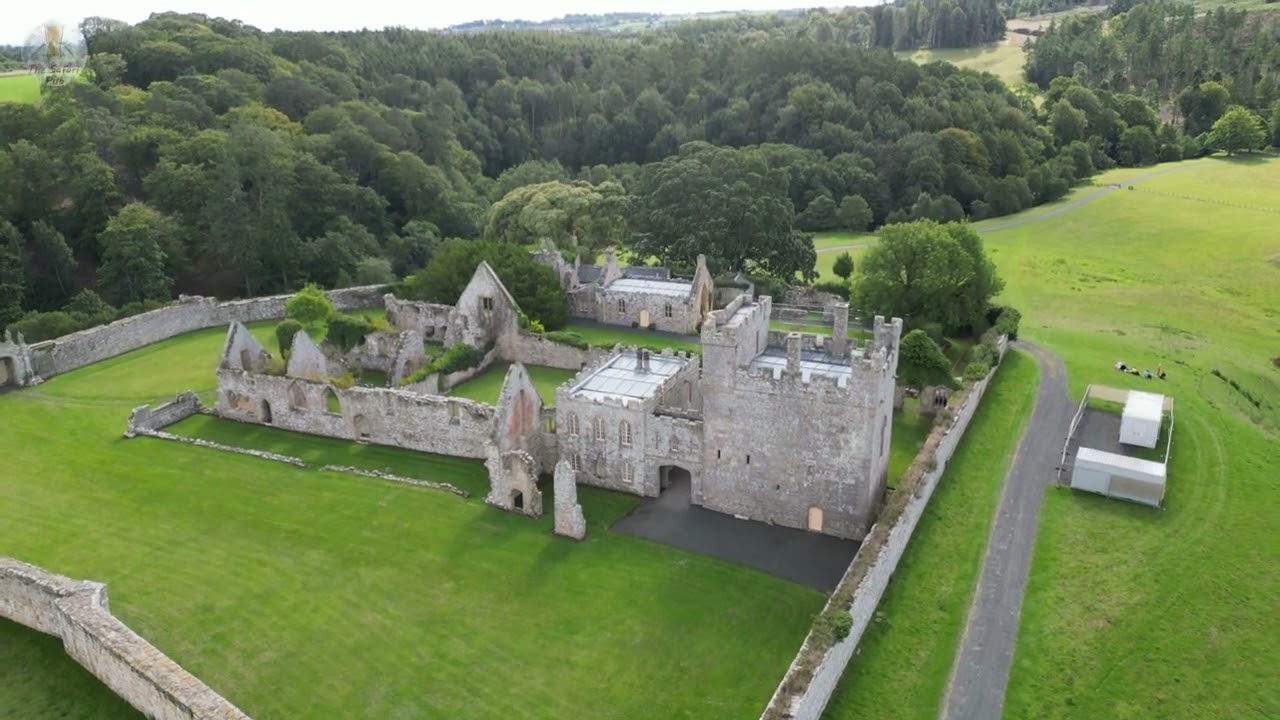 4K Aerial views of Hulne Priory - YouTube