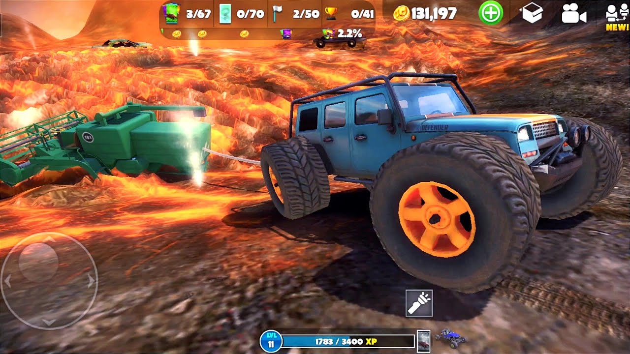 Defender Rescues Harvester From Lava In Volcano | Off The Road OTR - Offroad Car Driving Game HD ...