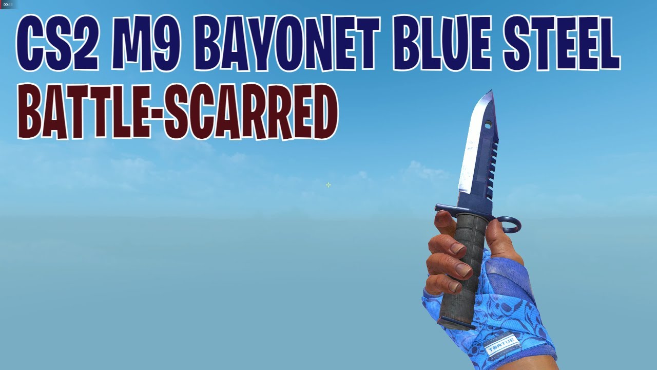 M9 Bayonet Blue Steel (Battle-Scarred) | CS2 Skin Showcase #410 - YouTube