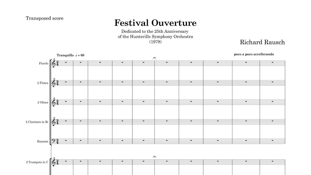 Richard Rausch - Festival Ouverture (1978) - YouTube