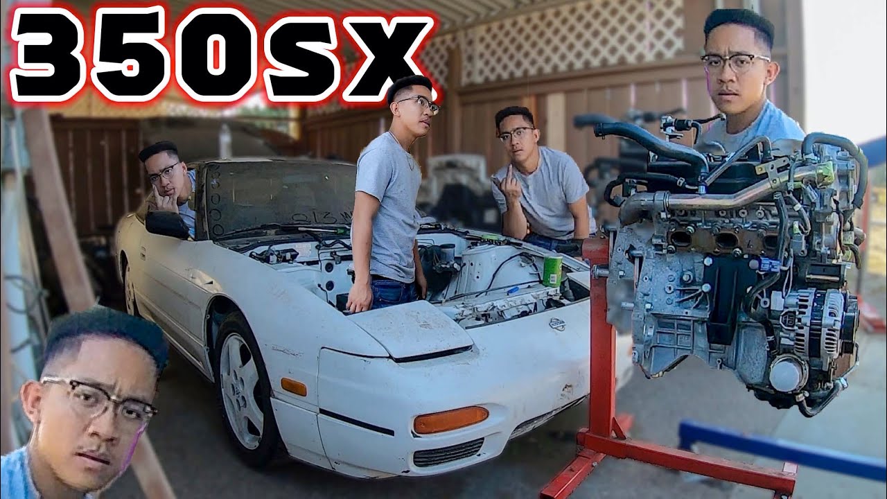 VQ35 TEST FIT IN THE S13! - YouTube