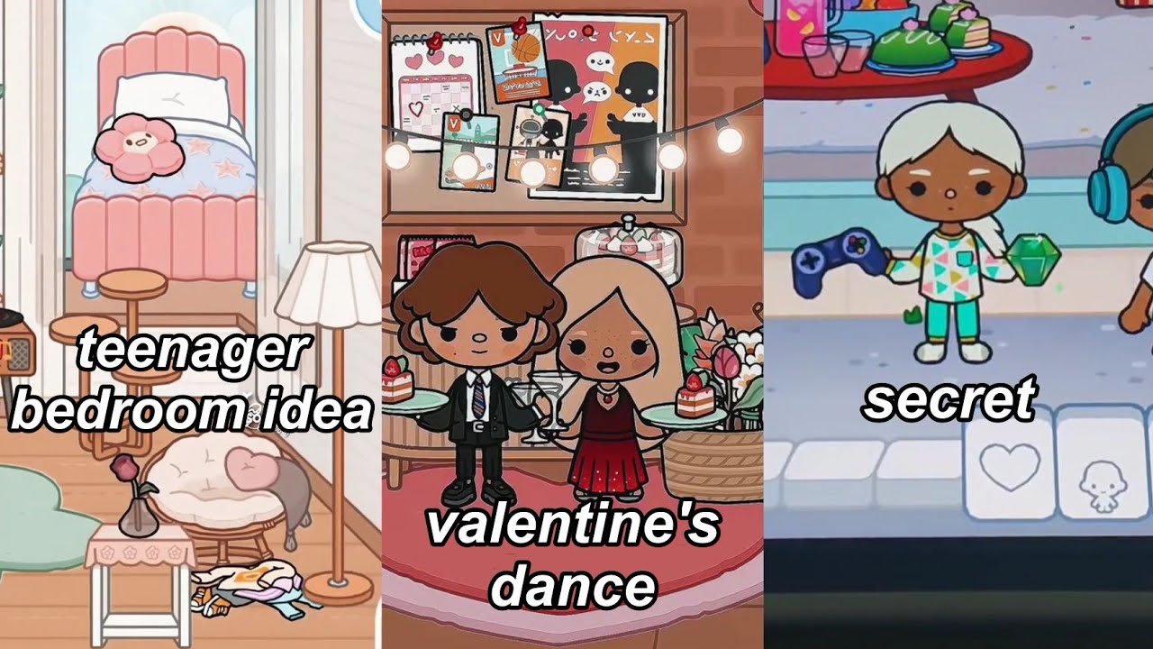 Aesthetic Toca Boca Compilation 💗 | Valentine's Dance, Beach House Tour ...