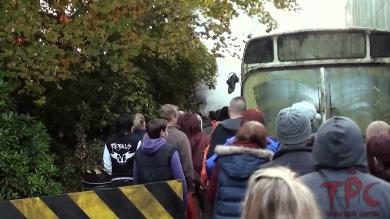 Alton Towers Resort Scarefest - Zombies! Scarezone Day & Night POV 2012 ...