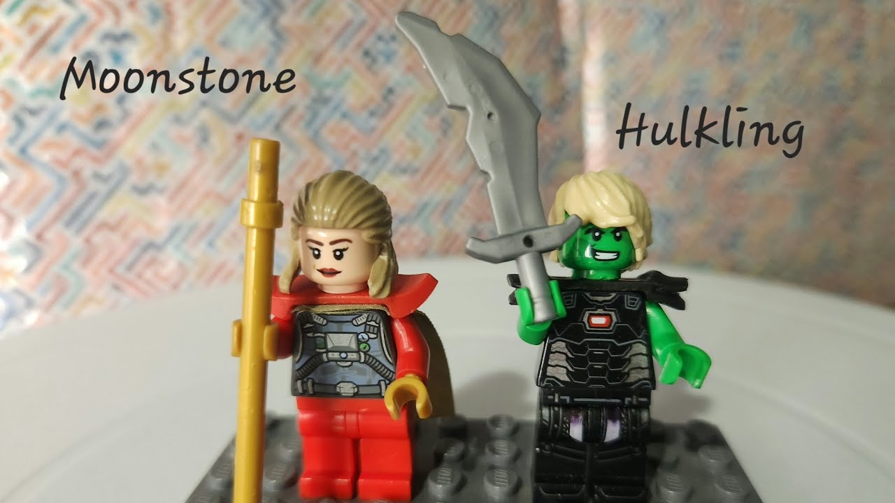 Lego custom Marvel's Moonstone and Hulkling - YouTube