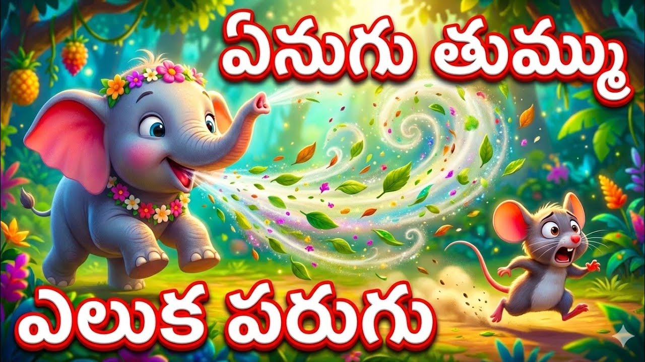 ఎల్లా పెద్ద తుమ్ము! | Cute Elephant Story in Telugu | 3D Kids Animation ...