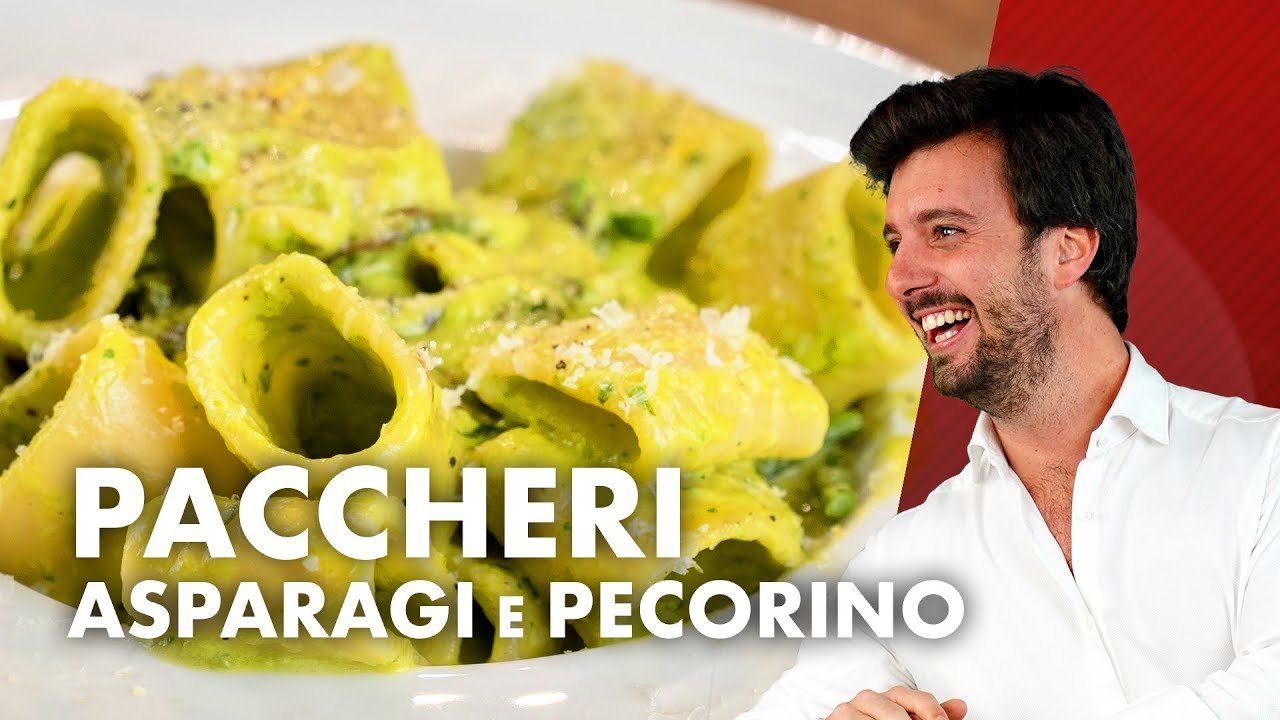 Paccheri asparagi e pecorino: Deliziosa e sorprendente ricetta! - YouTube