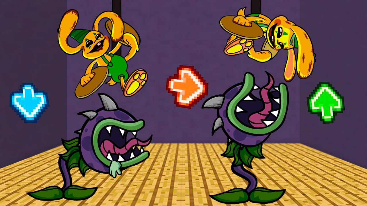 FNF Character Test | Gameplay vs Playground | bunzo bunny vs chomper ...