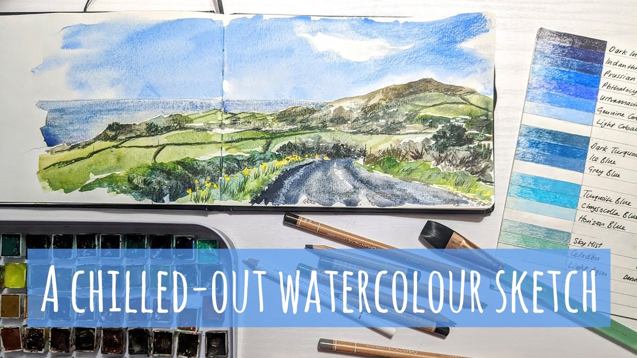 A Chilled-Out Watercolour/Mixed Media Sketching Session: Granulating ...