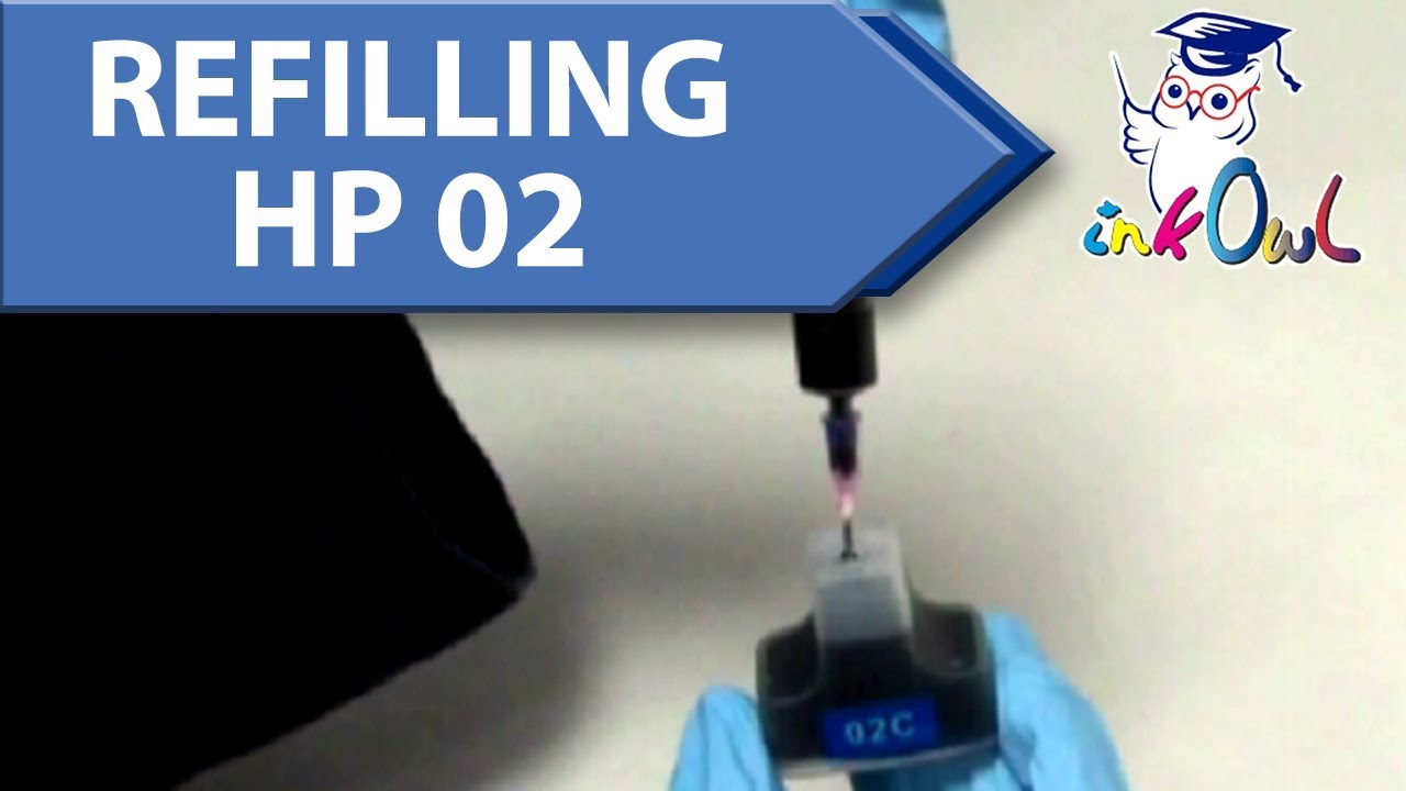 InkOwl's Refillable Cartridges for HP 02 series ink jet printers - YouTube
