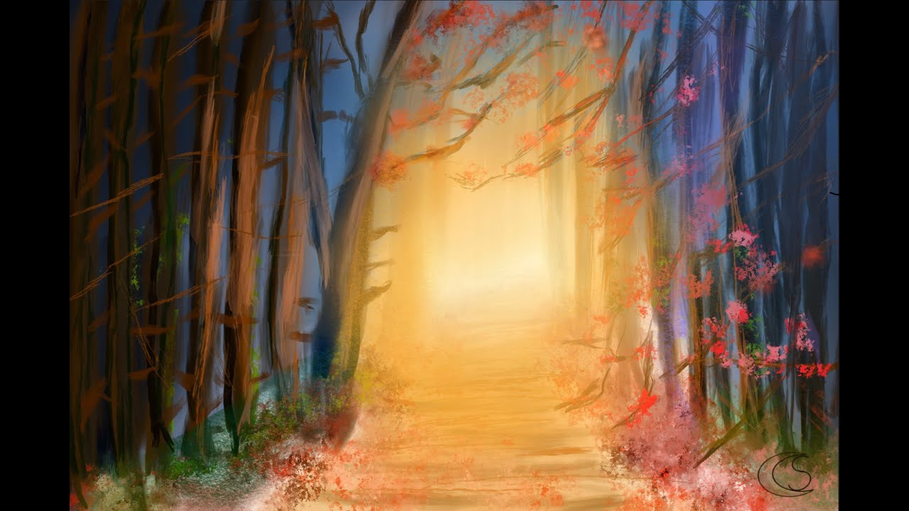 Drawing a mysterious magical forest in PROCREATE/ DIGITAL ART/ IPAD Art ...