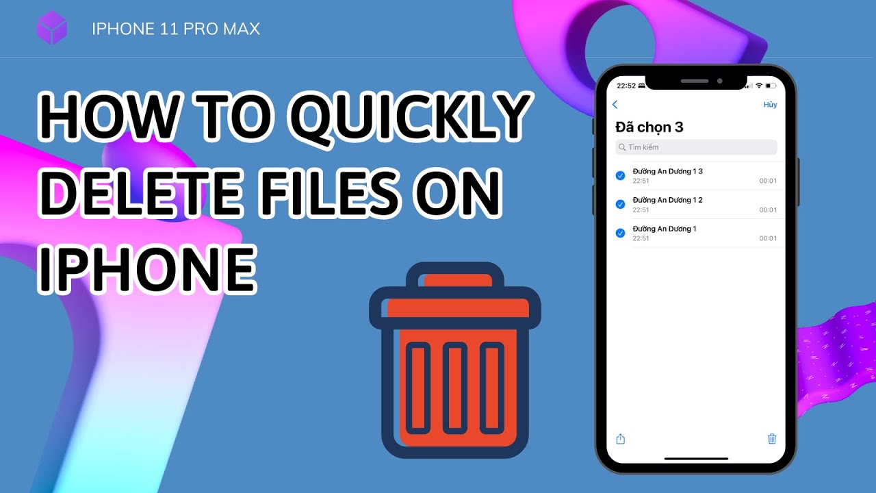 How To Quickly Delete Files On Iphone | IPhone 11 Pro Max | Easy - YouTube