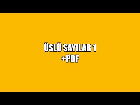 25) 2022 / KPSS - ALES -DGS / MATEMATİK KONU ANLATIMI | ÜSLÜ SAYILAR 1| |+PDF| #dershanetadında